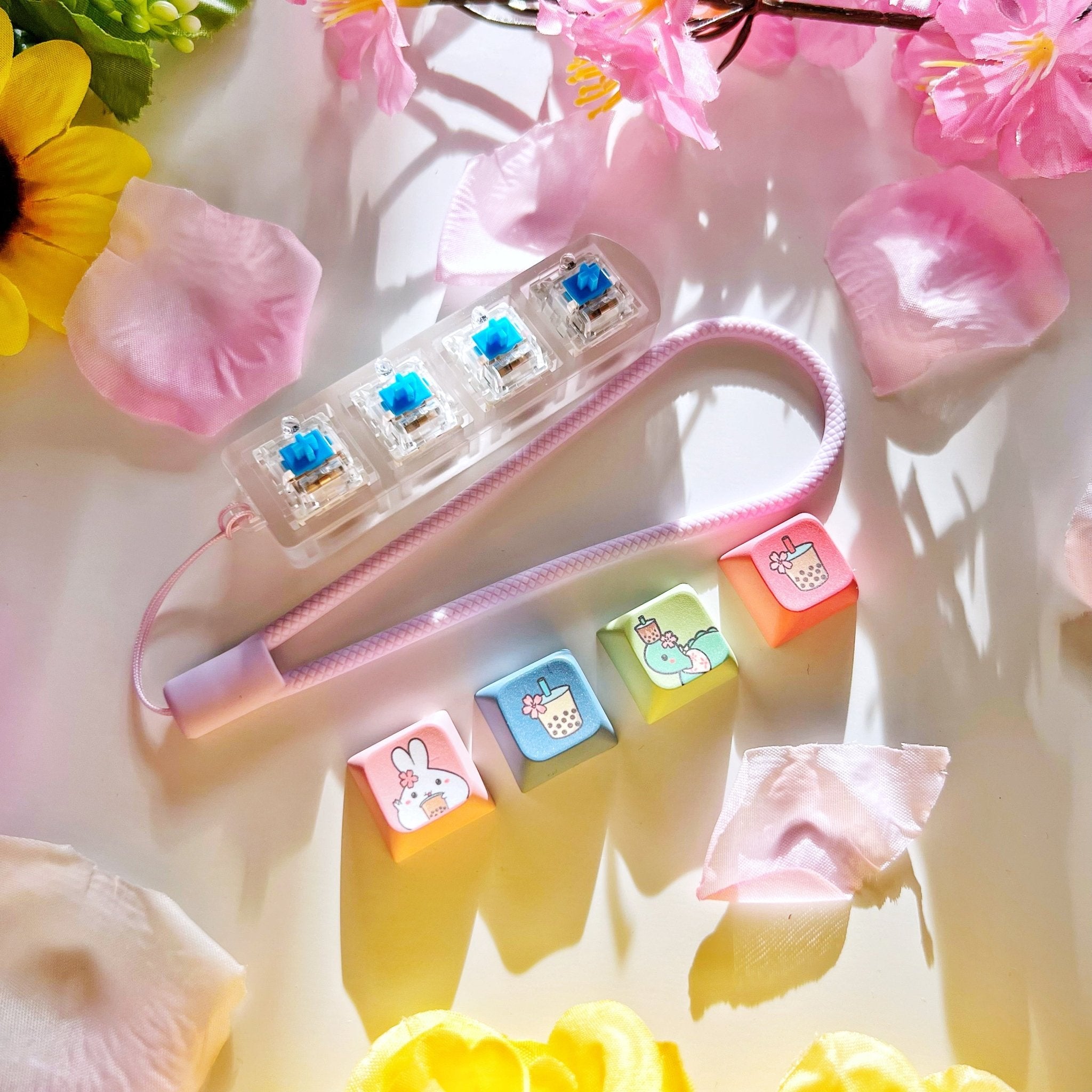 Sakura Boba Keyboard Fidget Keychain – SumLilThings