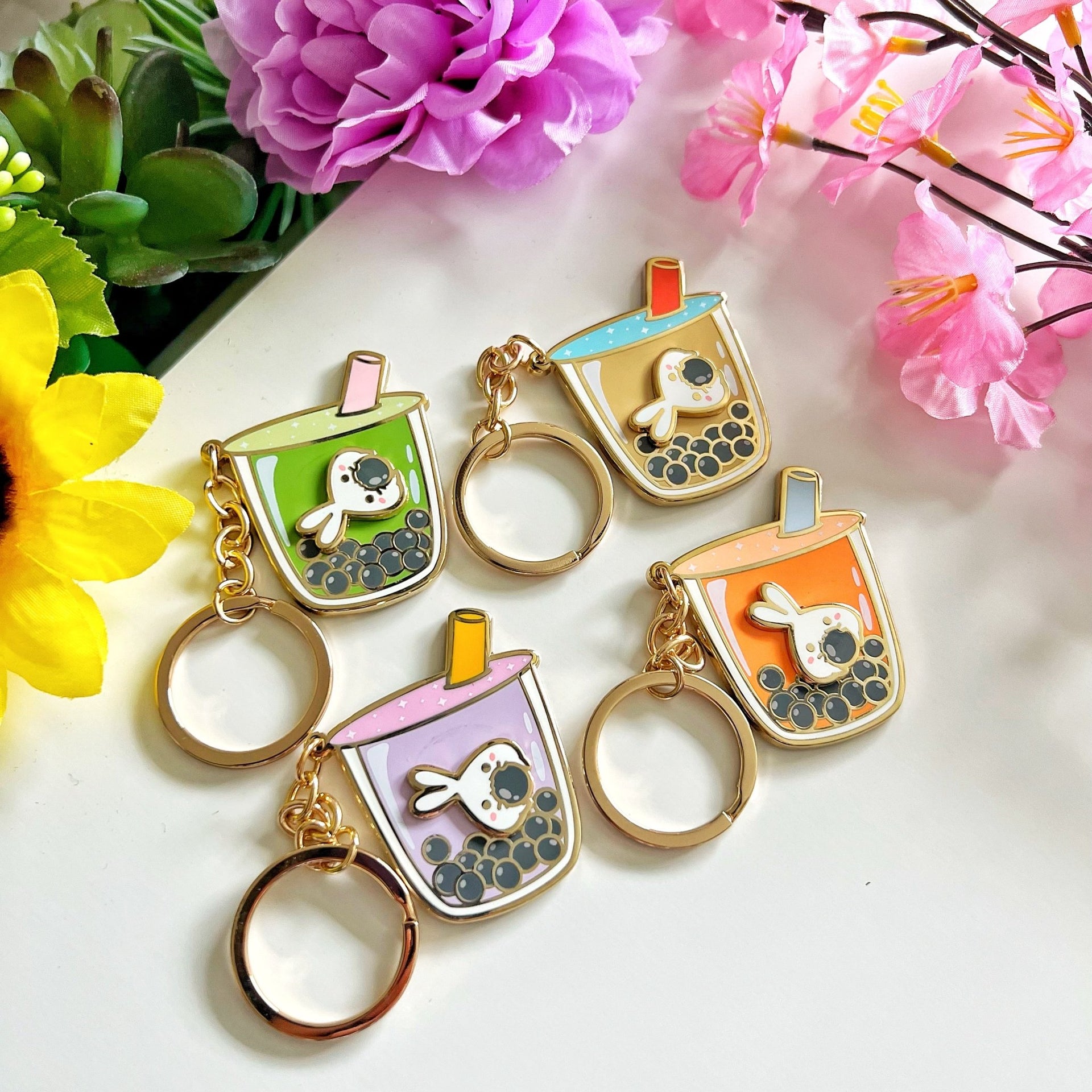 Keychain - Lil' Boba Milk Tea (Set of 4) – SumLilThings