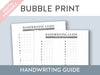 Practice Guide - Bubble Print Handwriting (Digital Product) – SumLilThings