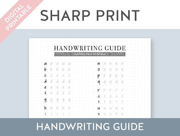 Practice Guide - Sharp Print Handwriting (Digital Product) – SumLilThings
