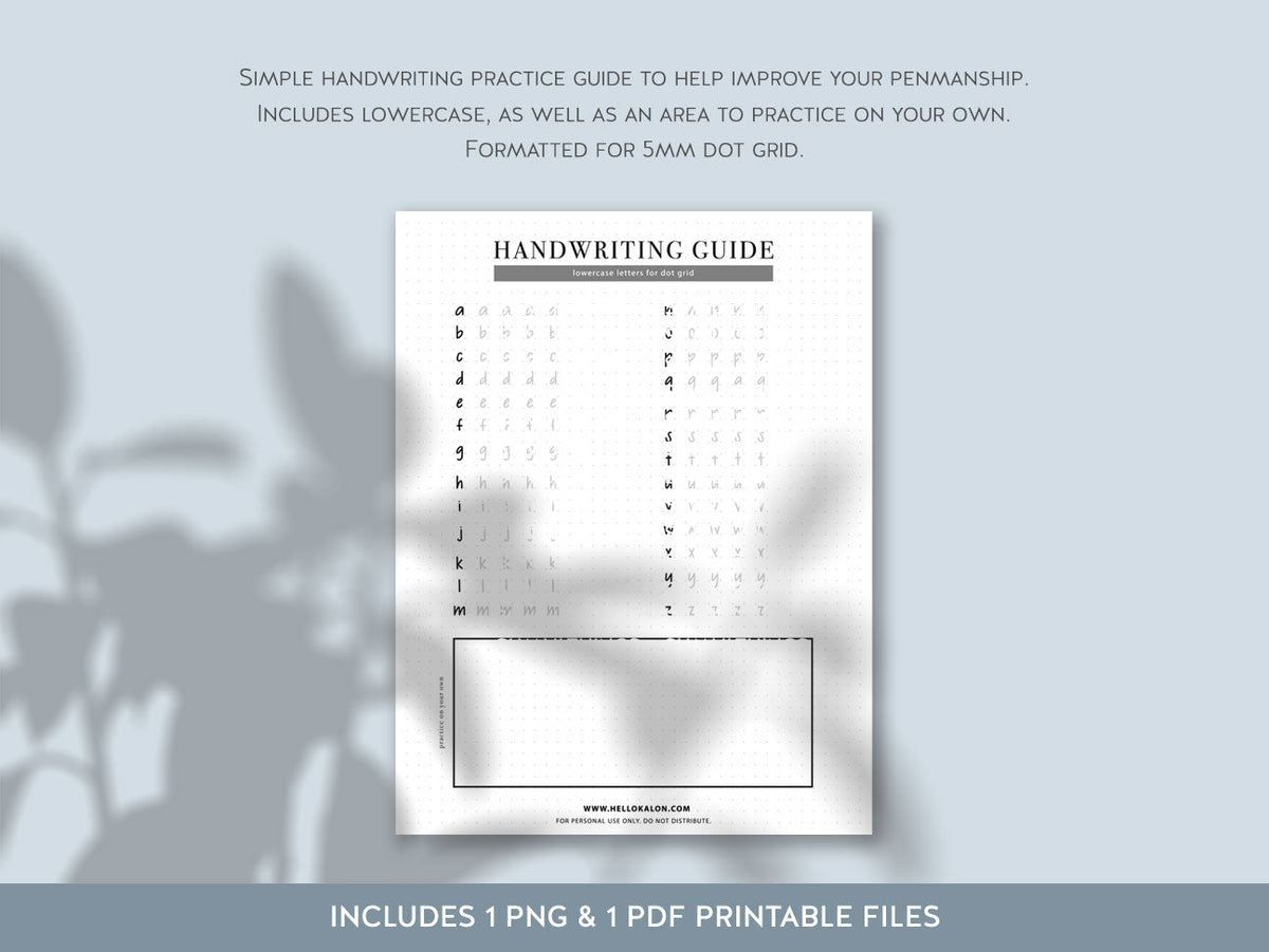 Practice Guide - Sharp Print Handwriting (Digital Product) – SumLilThings