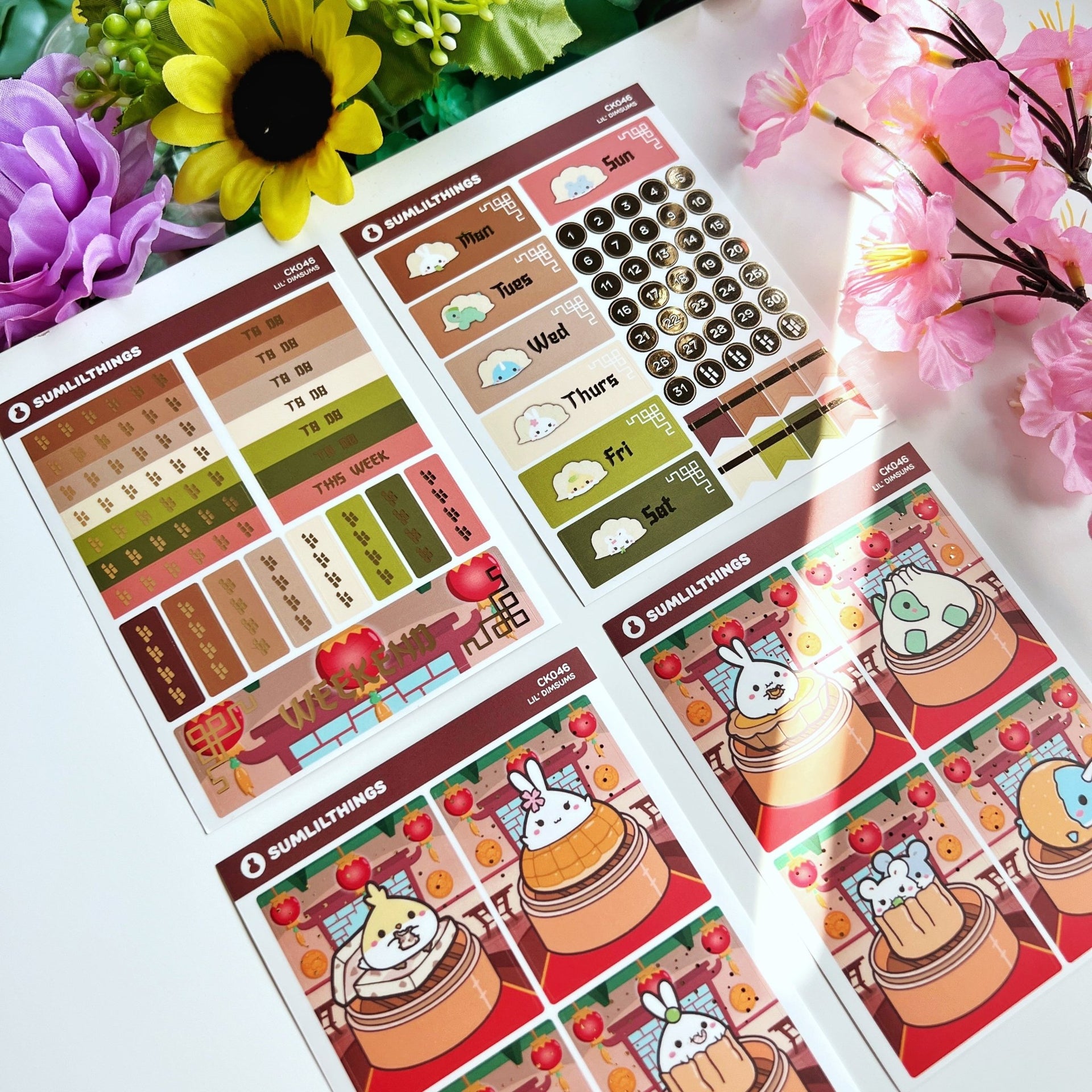 Vertical Kit - Lil' Dimsums (9 Pages) - Gold Foil – SumLilThings