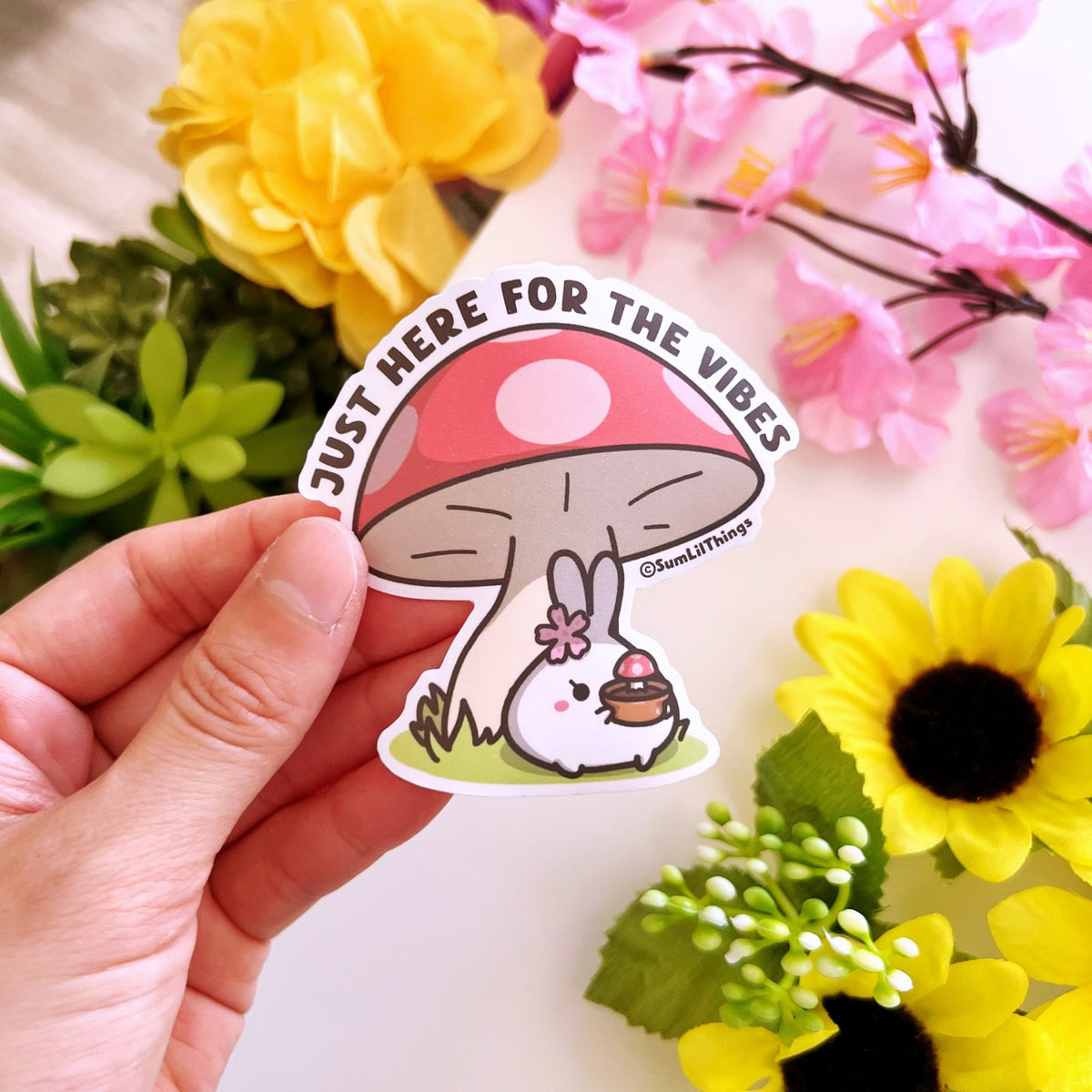 Vinyl Sticker - Here For The Vibe (Plant) – SumLilThings