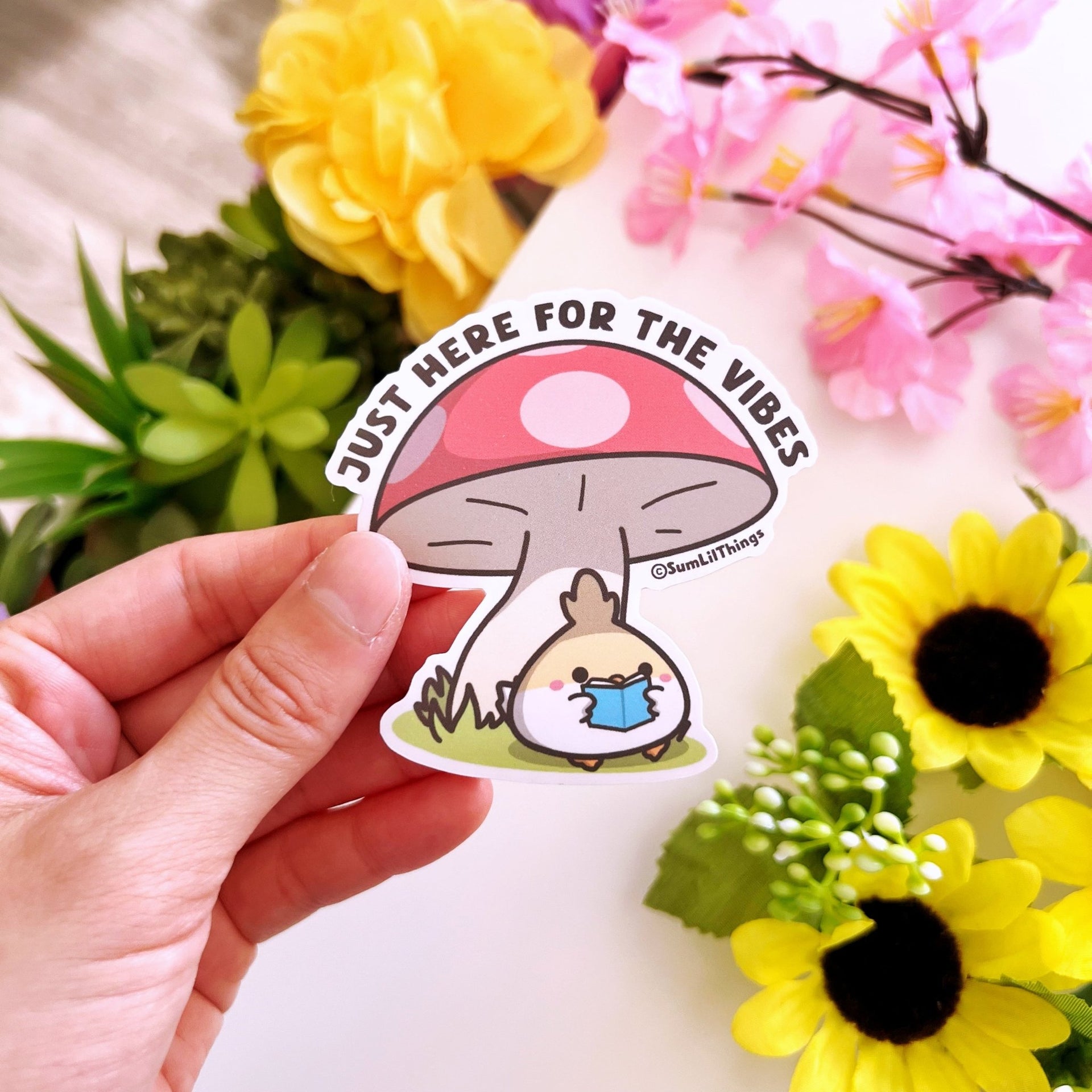 Vinyl Sticker - Here For The Vibe (Reading) – SumLilThings