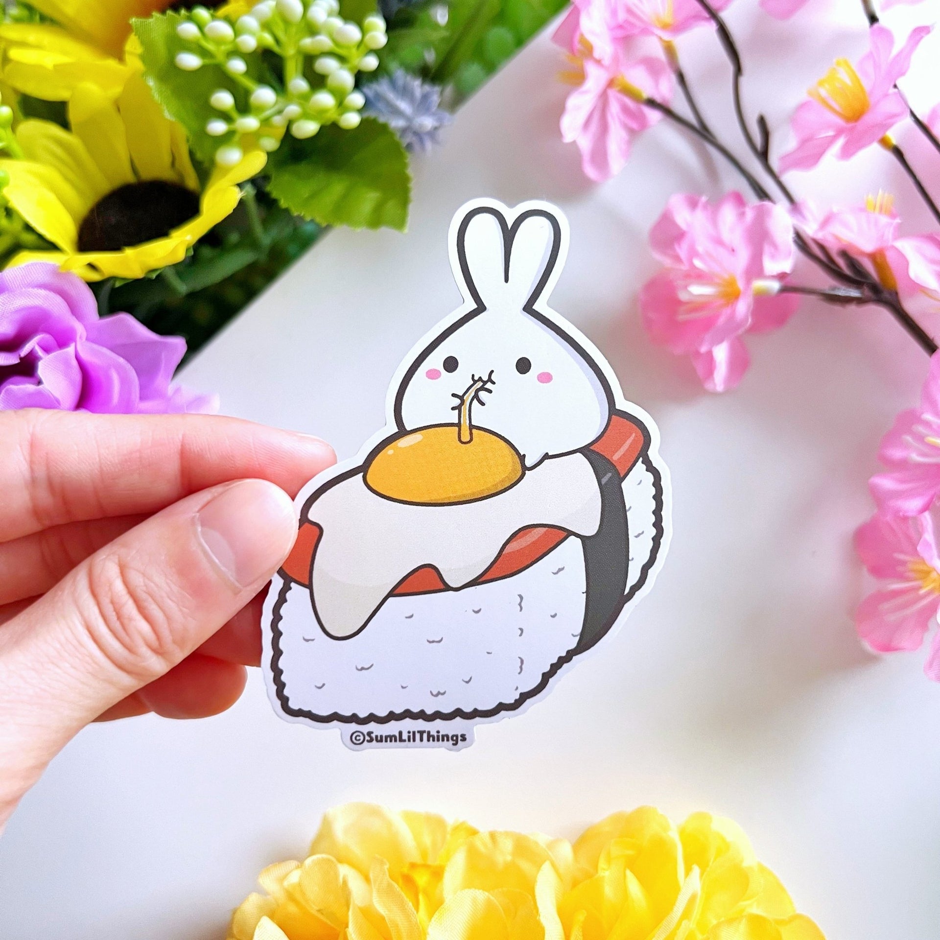 Vinyl Sticker - Spam Musubi with Egg – SumLilThings