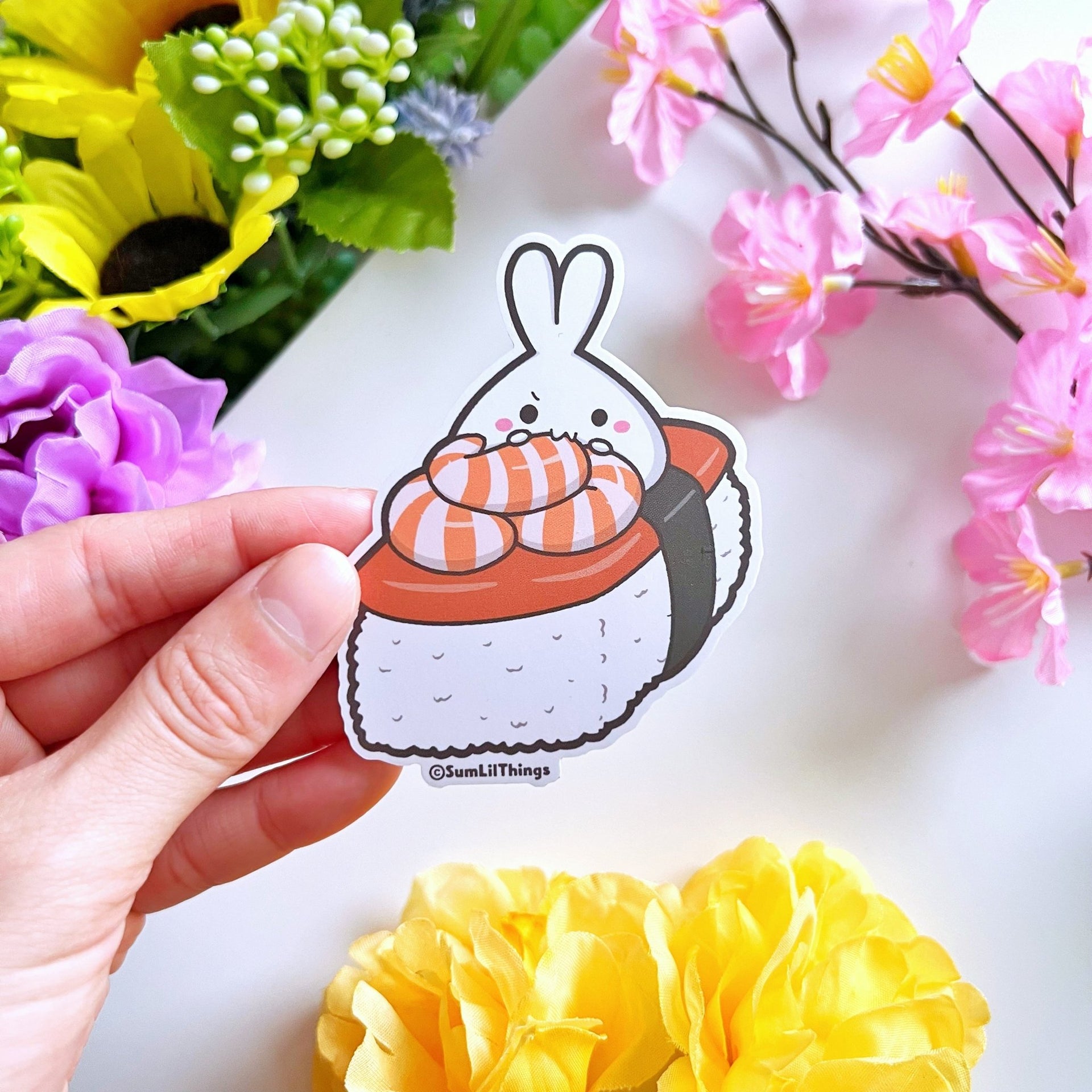 Vinyl Sticker - Spam Musubi with Shrimp – SumLilThings